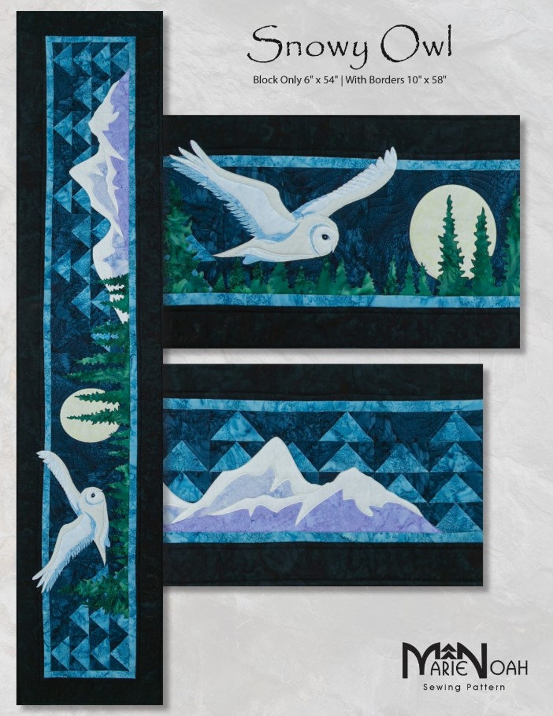 Snowy Owl PATTERN - by Marie Noah at Northern Threads - Mountains ...