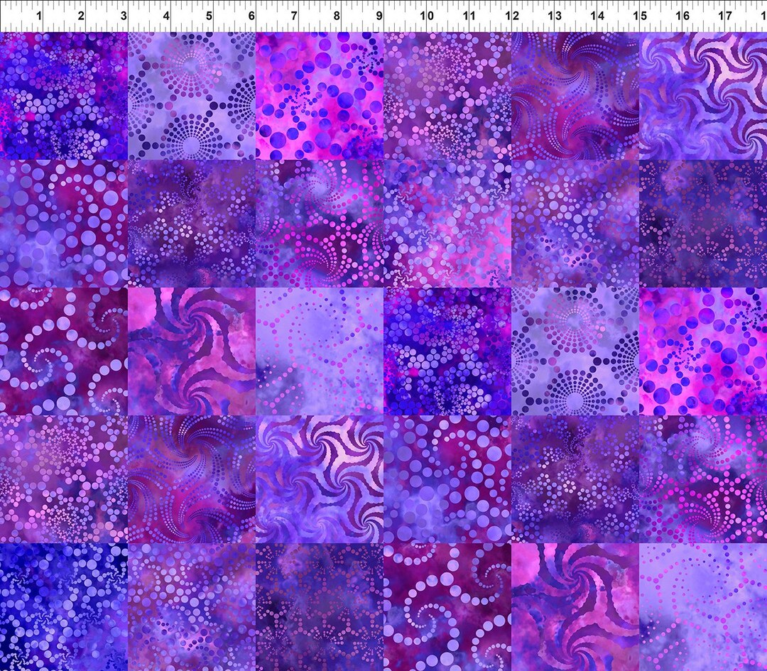 Elysian - Patchwork - Yardage - Jason Yenter for in the Beginning - Purple - 2JYN 3 - Etsy
