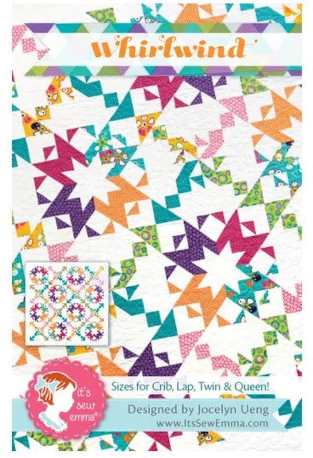 Whirlwind - Quilt Pattern - Multiple Sizes - by Jocelyn Ueng for It's ...