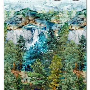 Cedarcrest Falls Pale Blue Ink Texture Yardage by Deborah Edwards ...