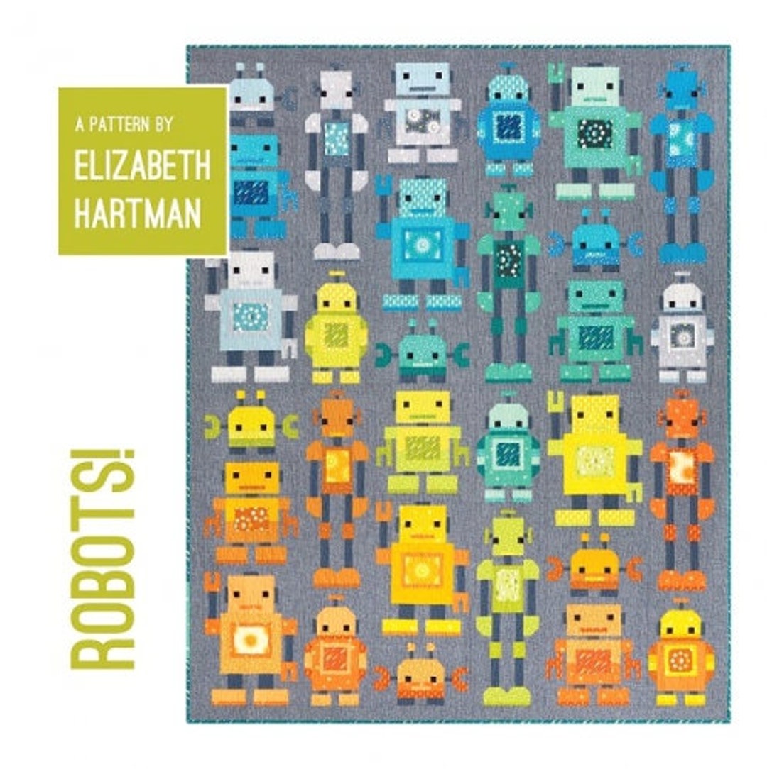 Robots Quilt KIT Pattern by Elizabeth Hartman 69 X - Etsy