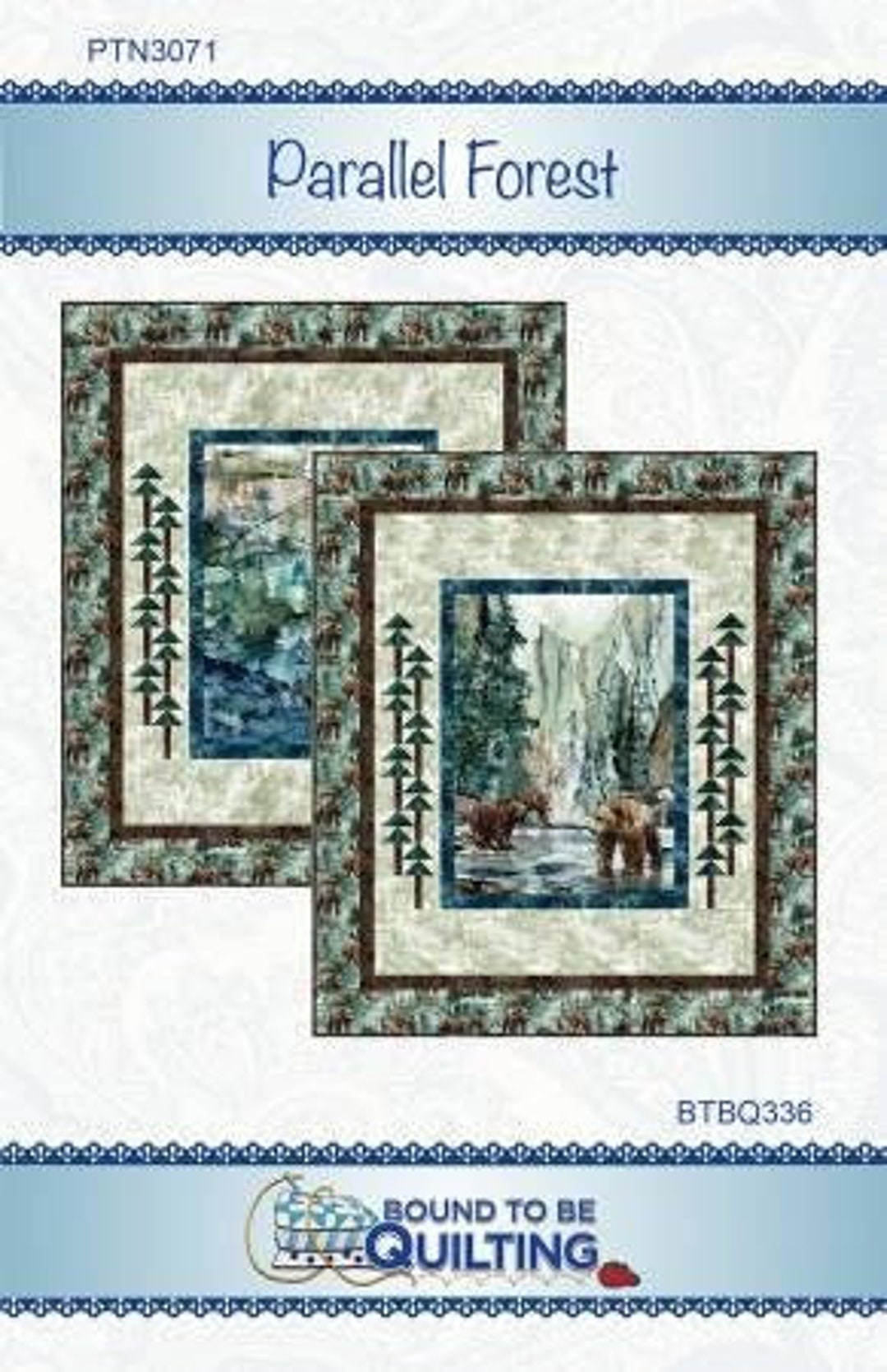 Parallel Forest - Quilt PATTERN - by by Bound to Be Quilting - 68” X 79 ...