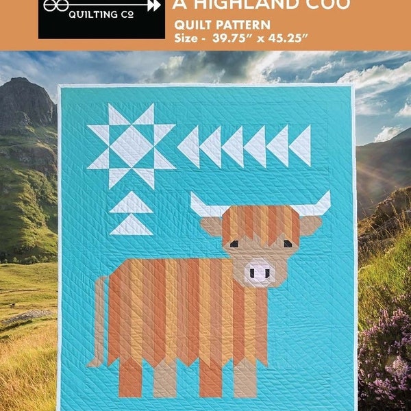 Highland Cow Quilt Pattern - Etsy