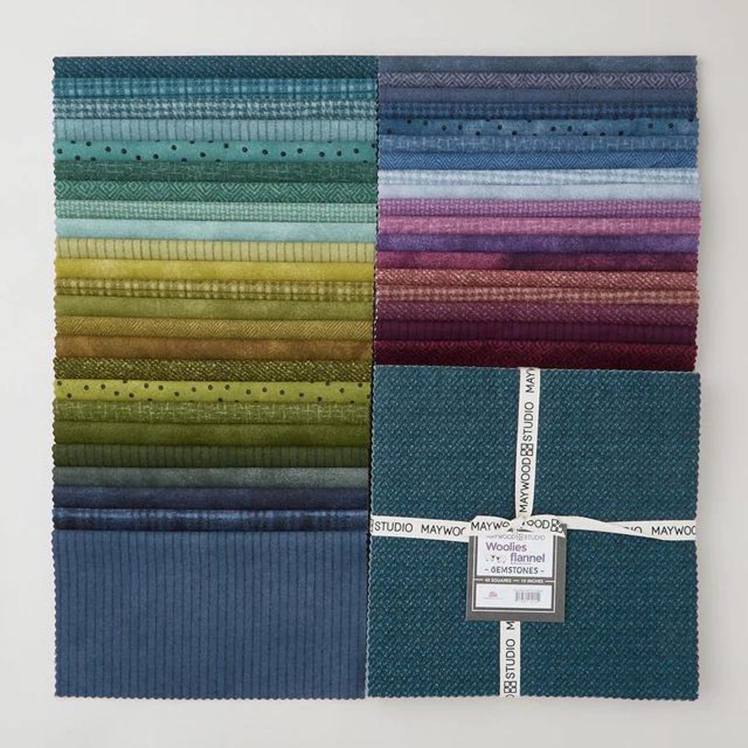 Woolies Flannel Gemstones 10" Squares - by Bonnie Sullivan for Maywood ...