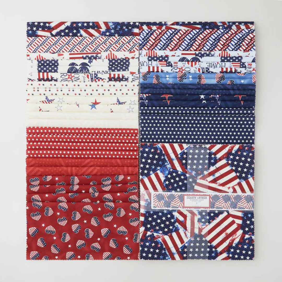 Hearts’ Anthem - Layer Cake - (42) 10" Squares - Stacker - 10 Karat ...