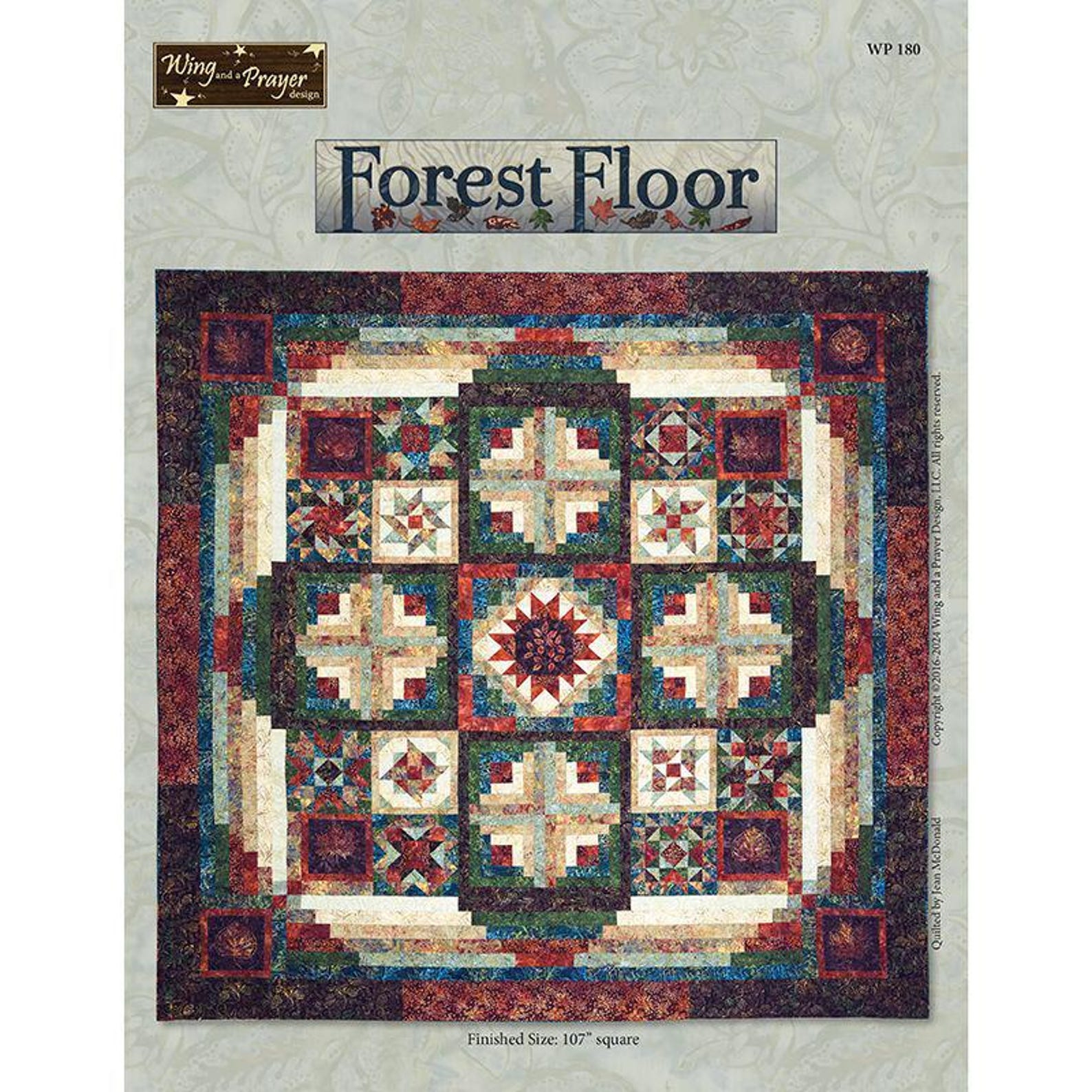 Forest Floor - Quilt PATTERN - by Wing and a Prayer - Finished Size ...