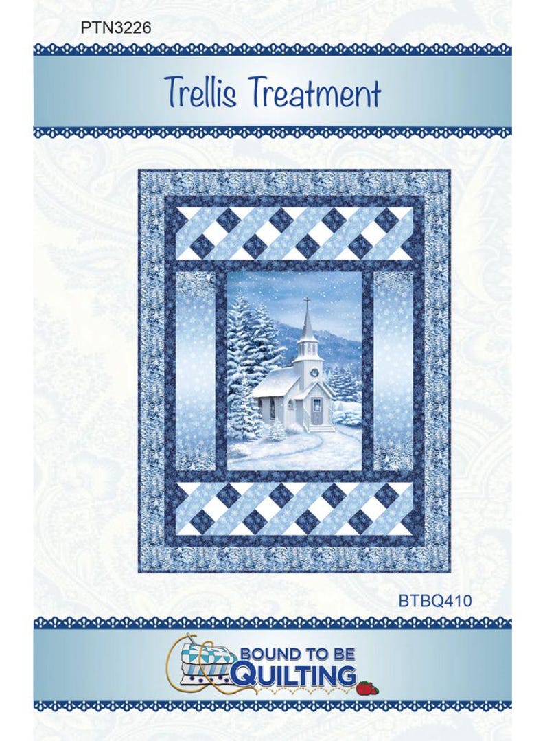 Trellis Treatment - Quilt PATTERN - Bound to Be Quilting - 53" X 68 ...