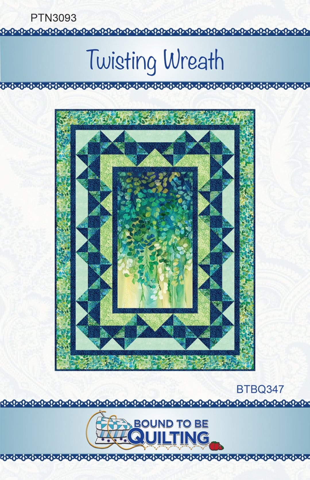 Twisting Wreath -quilt PATTERN - Bound to Be Quilting, Pat Syta & Mimi ...
