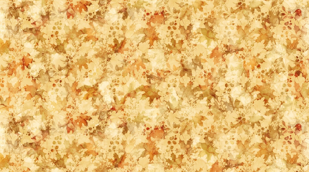 Autumn Breeze Leaf Texture Ochre - Yardage - by Deborah Edwards ...