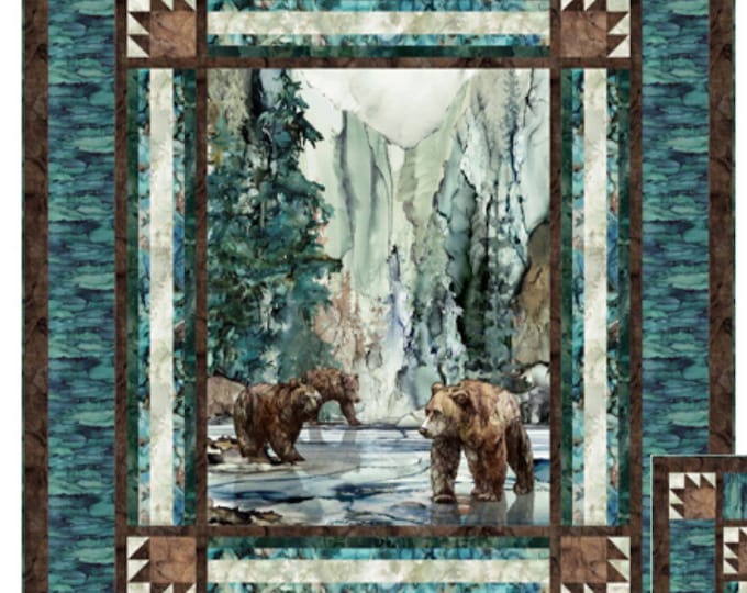 Northern Tracks - Quilt KIT - Features Northern Peaks by Northcott ...