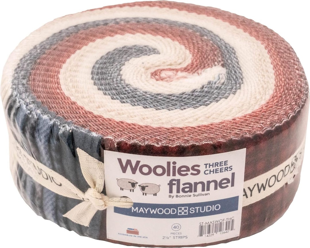 Woolies Flannel - Three Cheers - (40) 2.5" Strips - Jelly Roll - by ...