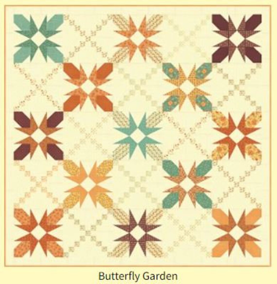 Butterfly Garden Quilt PATTERN 713 by Sandy Gervais for | Etsy