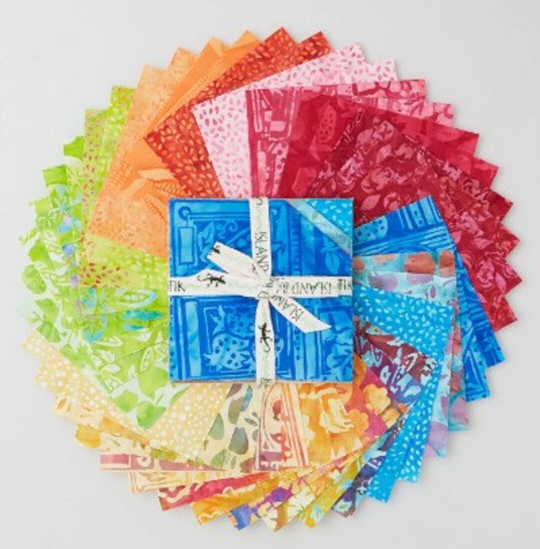 Sunshine Garden Batiks Charm Pack 42 5 Squares Stamp Pack by Kathy ...