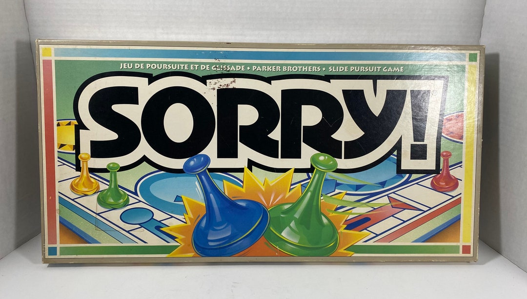 Vintage 1993 Sorry! Slide Pursuit Game (bilingual Version) Collectable ...