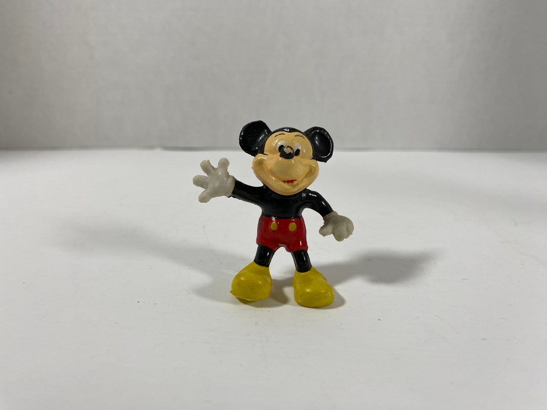 Vintage 1980’s Walt Disney’s Mickey Mouse 2” Solid Rubber Toy Figure ...
