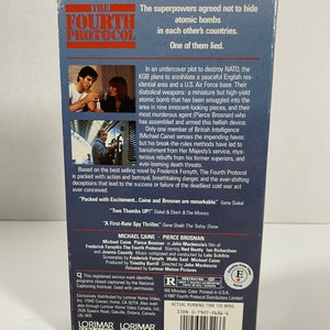Vintage 1987 the Fourth Protocol VHS Video Tape - Starring: Michael ...