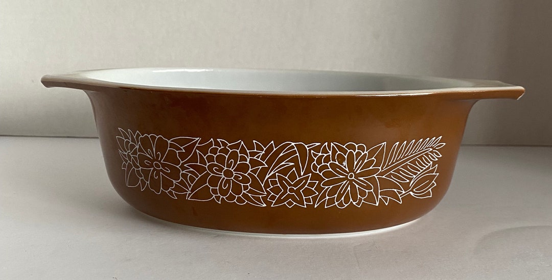 Vintage 1970’s Pyrex Woodland Brown Oval Casserole/baking Dish #471 ...