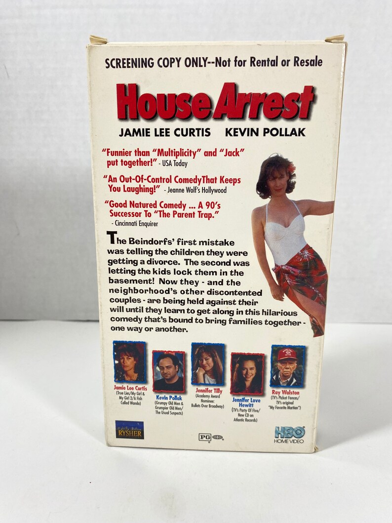 Vintage 1996 House Arrest •screening Copy• VHS Video Tape - Starring ...