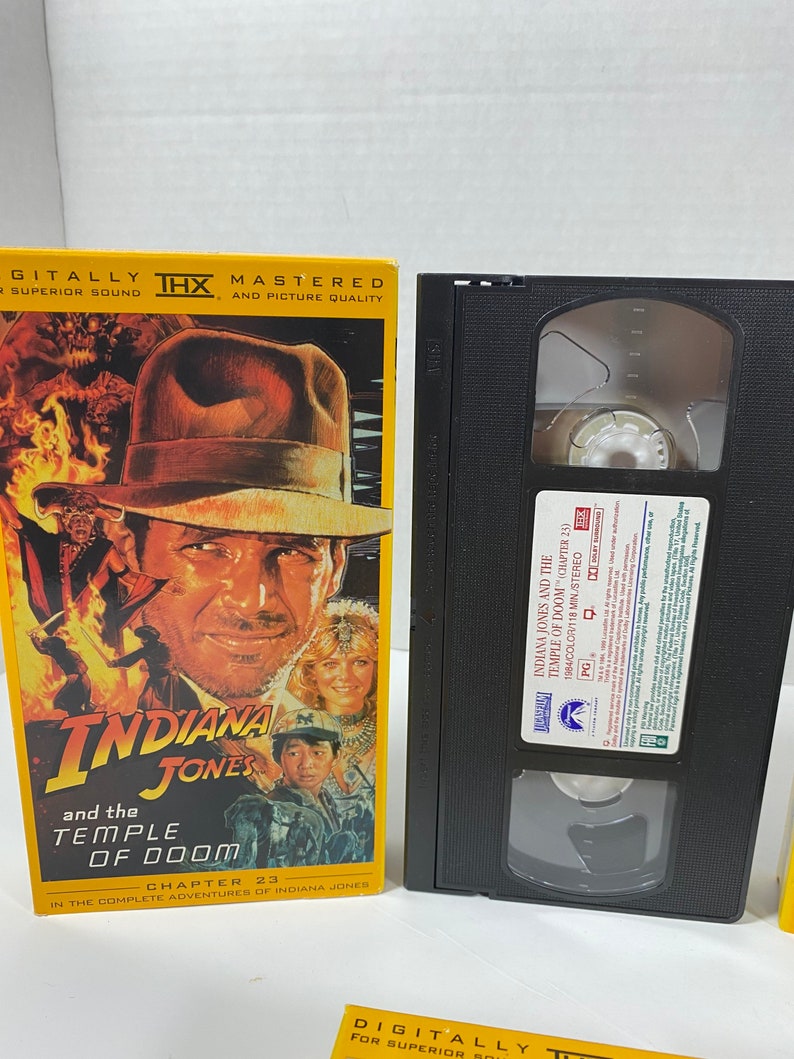 Vintage 1980s Indiana Jones Trilogy VHS Starring: Harrison - Etsy