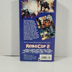 Vintage 1990 Robocop 2 Orion VHS Video Tape - Starring: Peter Weller ...