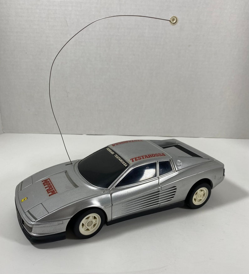 Vintage & RARE 1980s Silver Ferrari Testarossa RC Toy Car - Etsy