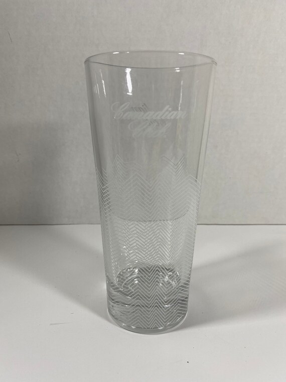 Vintage Canadian Club Highball Glass With Geometric Print & | Etsy