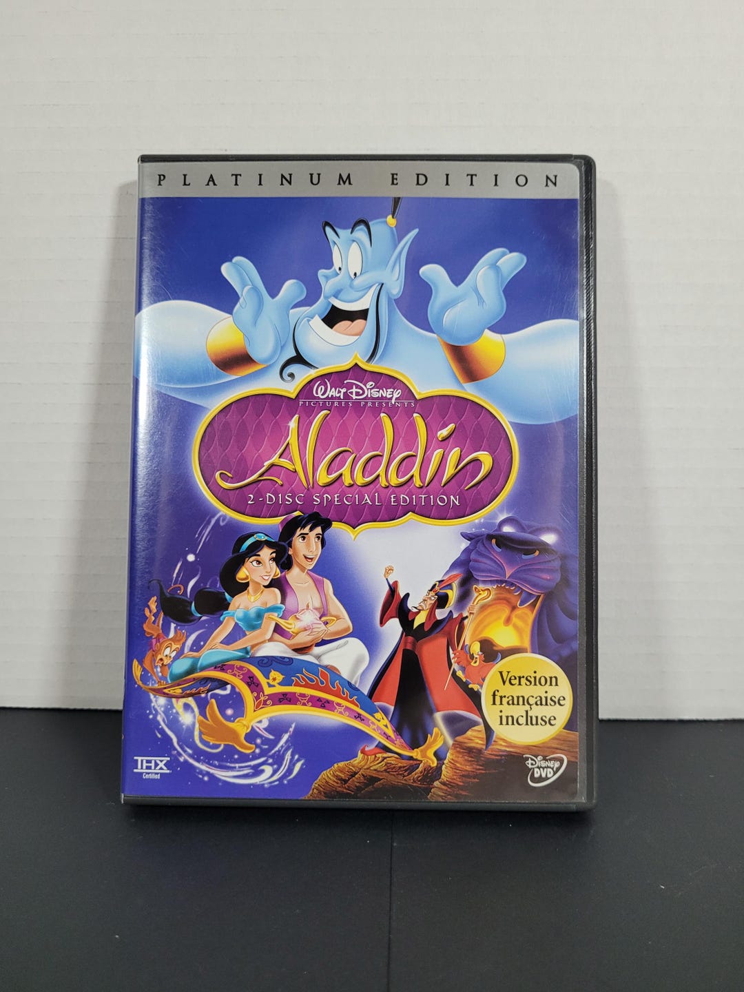 Vintage Animated Movies Walt Disney's 1992 Aladdin DVD Disc Platinum 2 ...