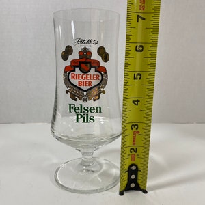 Vintage & RARE Riegeler Bier Felsen Pils 0.4L Stemmed Beer Glass - Collectable | Barware | Bar ...