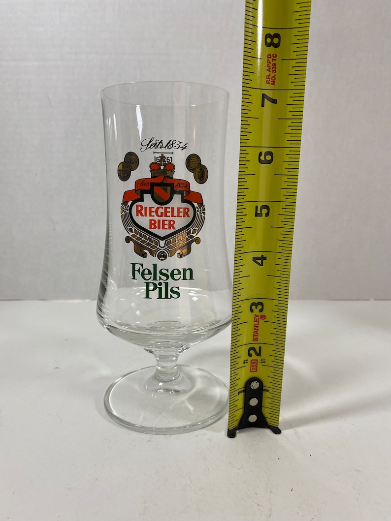 Vintage & RARE Riegeler Bier Felsen Pils 0.4L Stemmed Beer Glass ...