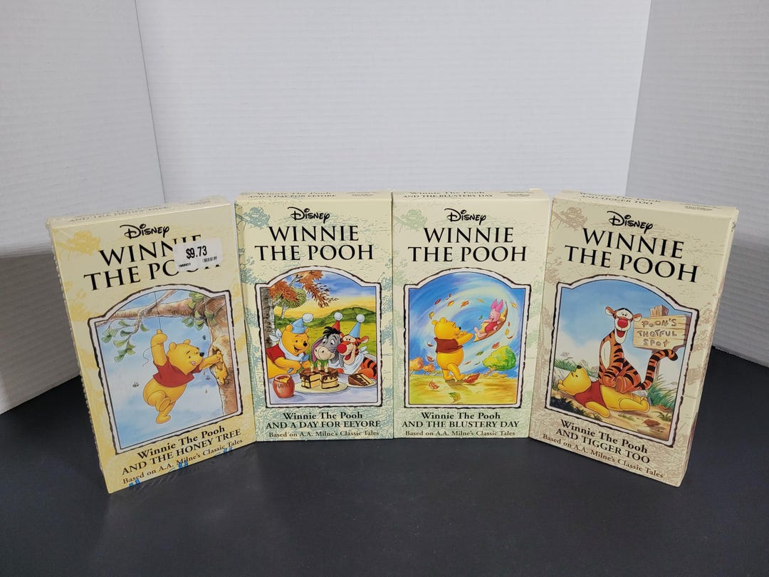 Retro 90's Disney's "winnie the Pooh" 4 Set of VHS Tapes Animated ...