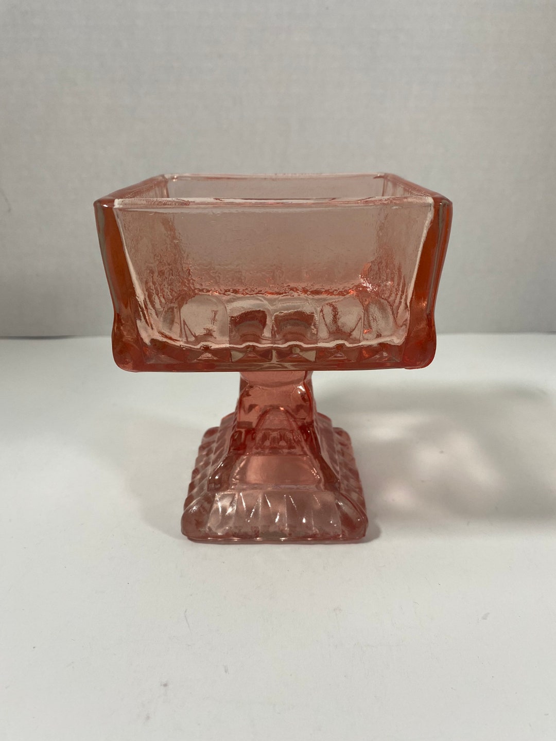 Vintage & RARE 1960’s Jeanette Glass Wedding Cake Box Pedestal Candy ...