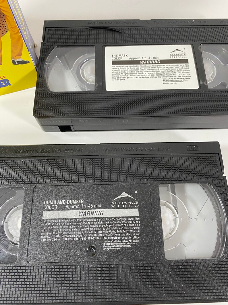 Vintage 1990’s the Mask & Dumb and Dumber Double VHS Video Tape ...