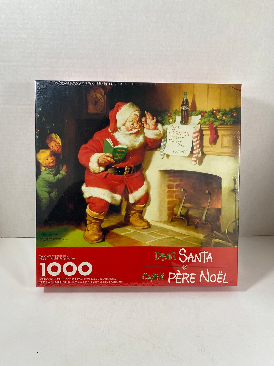 Vintage 1997 Coca-cola Springbok dear Santa 1000 Piece sealed Jigsaw ...