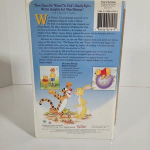 Vintage Walt Disney's the Many Adventures of Winnie the Pooh VHS Tape ...