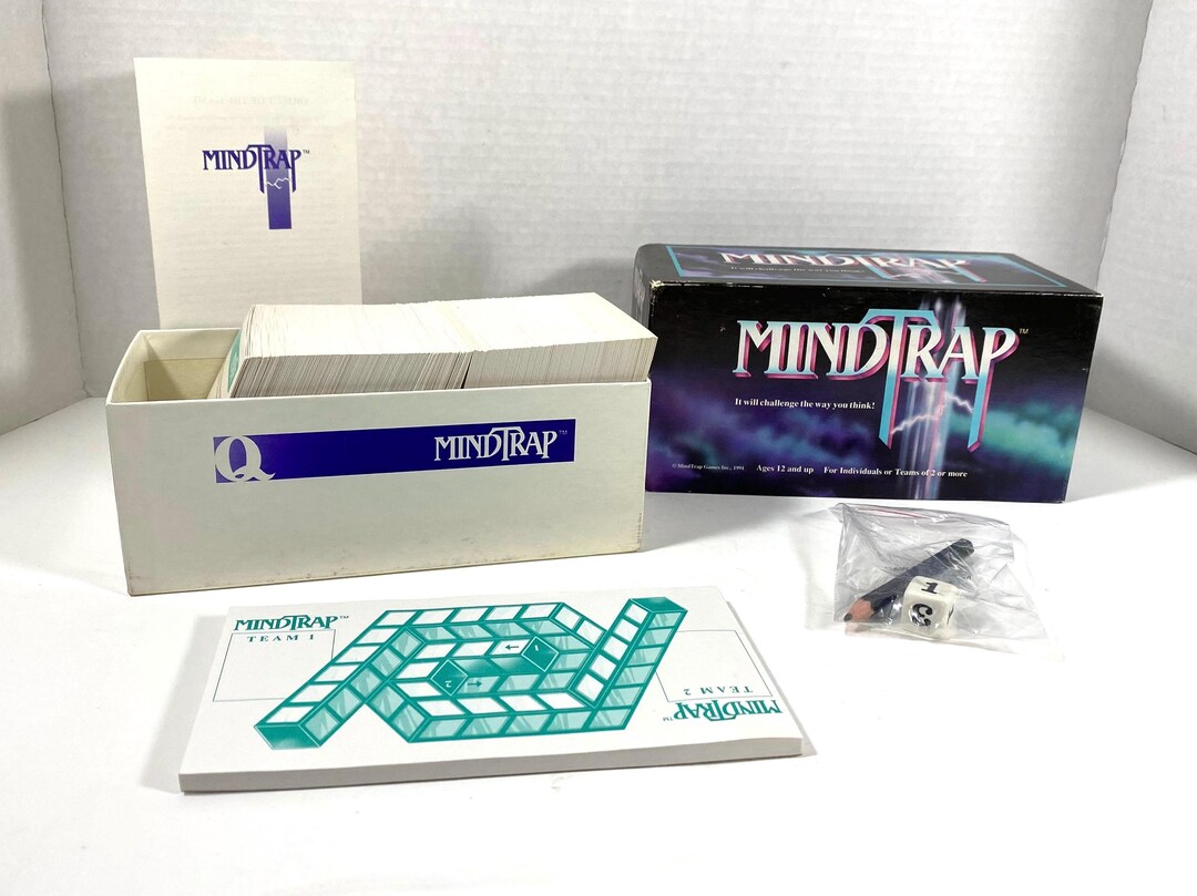 Vintage 1991 Mindtrap Game: It Will Challenge the Way You Think! - Collectable | Rainy Day Games ...