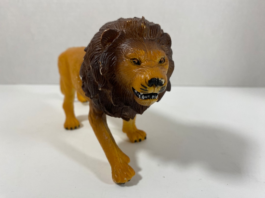 Vintage 1987 PVC Lion 9” Toy Figure - Collectible | Display Item | Cake ...