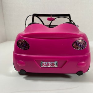 Mattel Barbie Glam Hot Pink Convertible Sports Car With Seatbelts ...