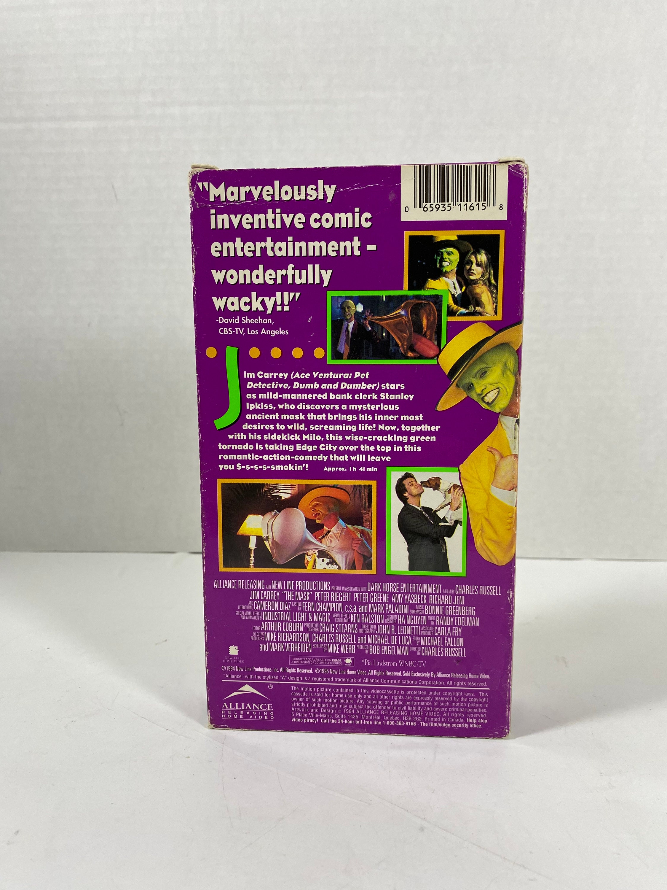Vintage 1995 The Mask VHS Protagonizada por: Jim Carrey - Etsy México