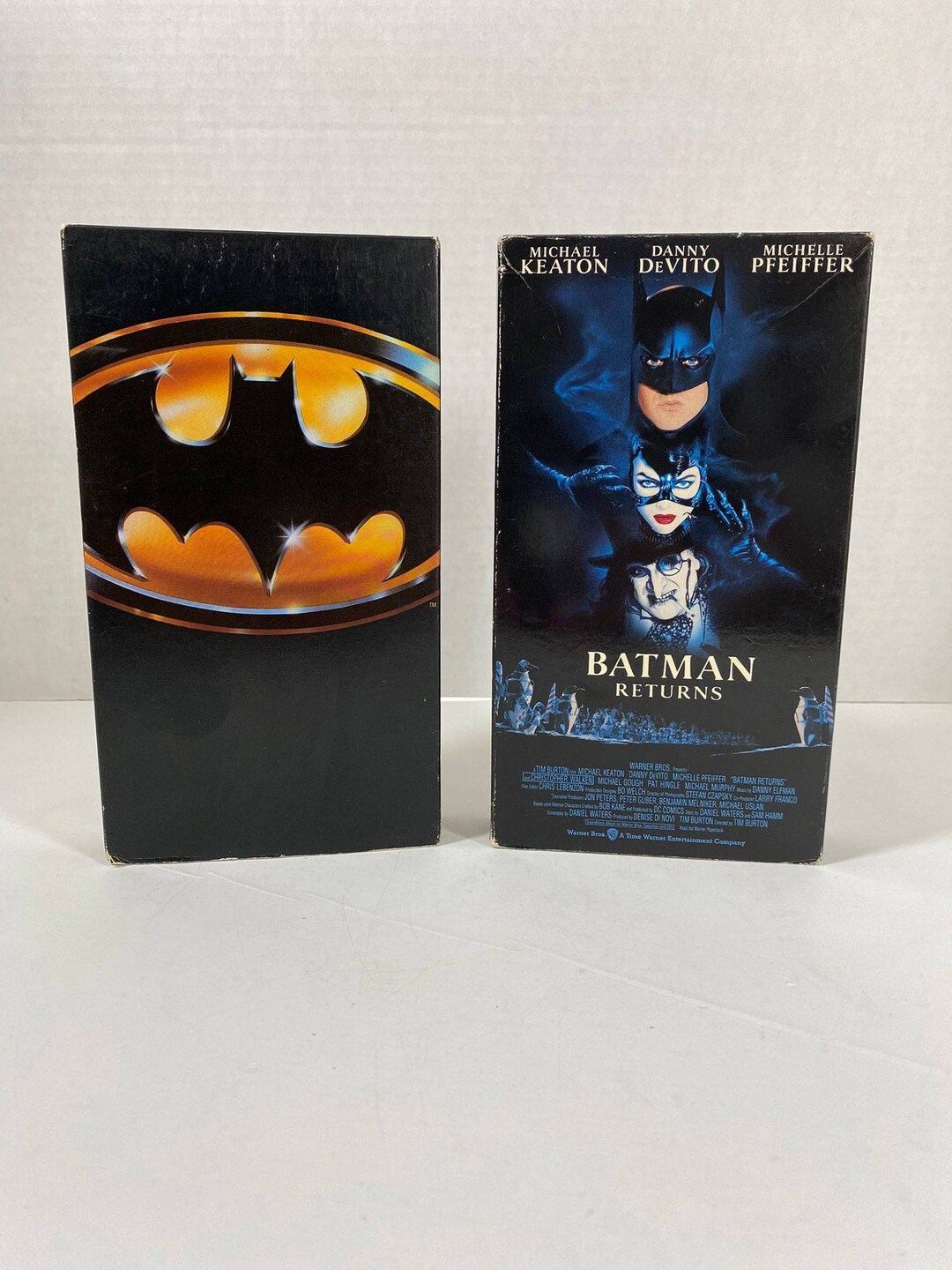 Vintage 1989/1992 Batman & Batman Returns VHS Tape Action Adventure Tim ...
