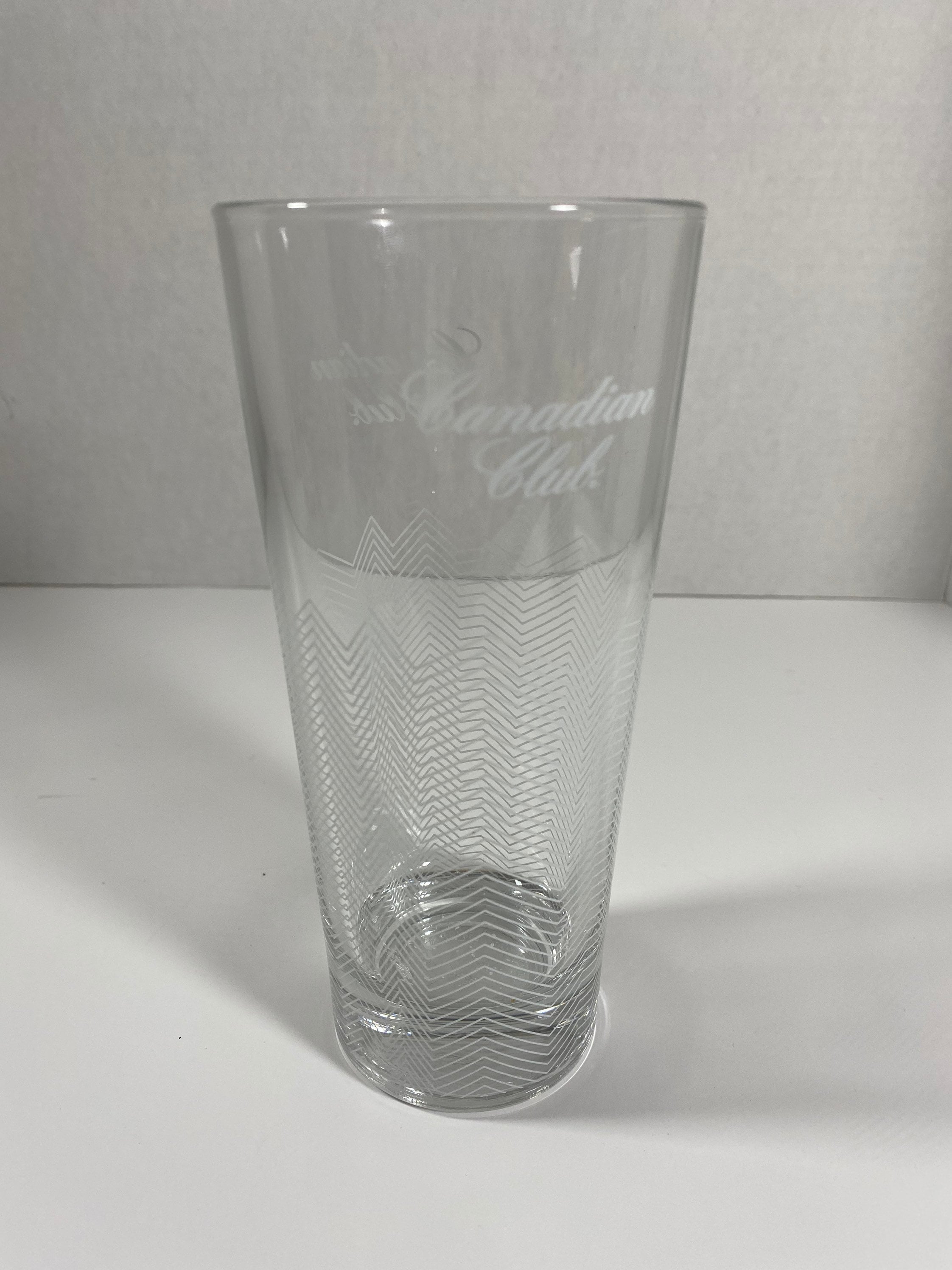 Vintage Canadian Club Highball Glass With Geometric Print & - Etsy