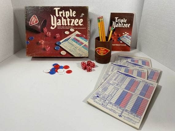 Vintage 1975 Triple Yahtzee Game: Three Times the Strategy | Etsy