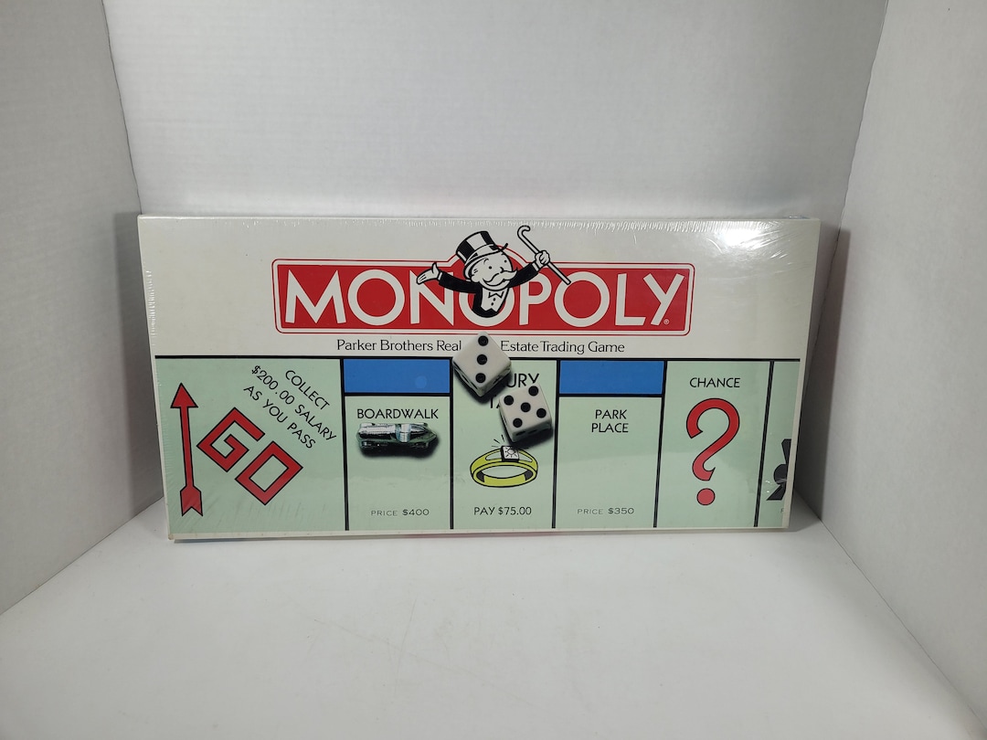 Vintage Milton Bradley 1985 Monopoly Factory Sealed Vintage Board Game ...