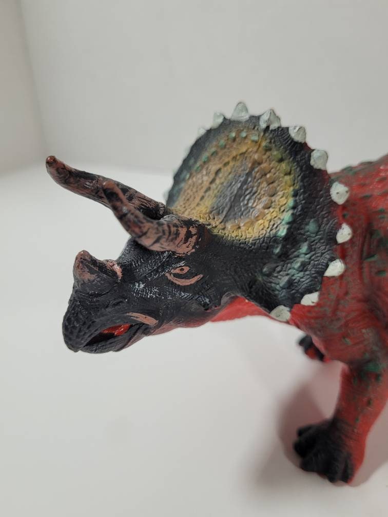 Retro 1990's Triceratops Dinosaur Figure/dinosaur Toy - Etsy