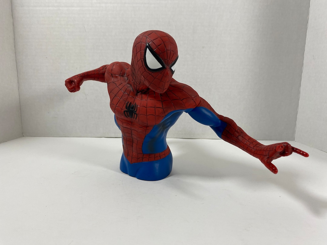 Retro Marvel Spiderman Bust Coin/piggy Bank - Collectible | Display ...