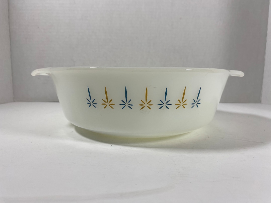 Vintage 1960’s Anchor Hocking Fire King Candle Glow Round Casserole ...