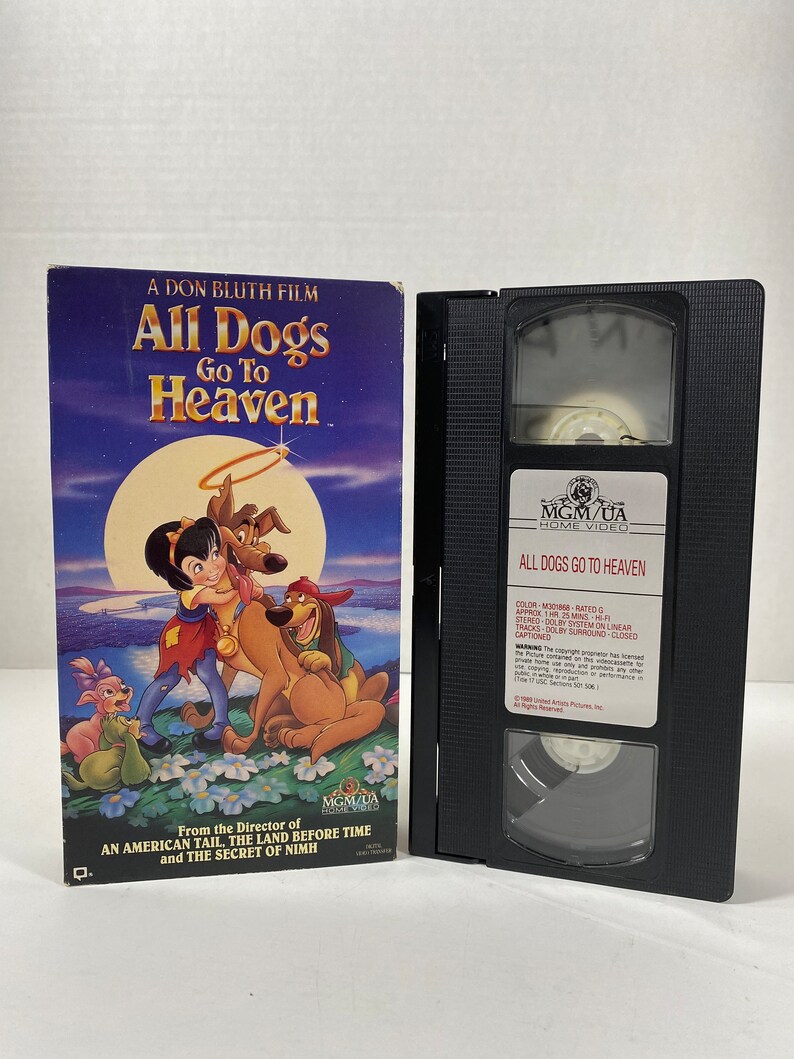 Vintage 1989 All Dogs Go to Heaven VHS Starring the Voices - Etsy