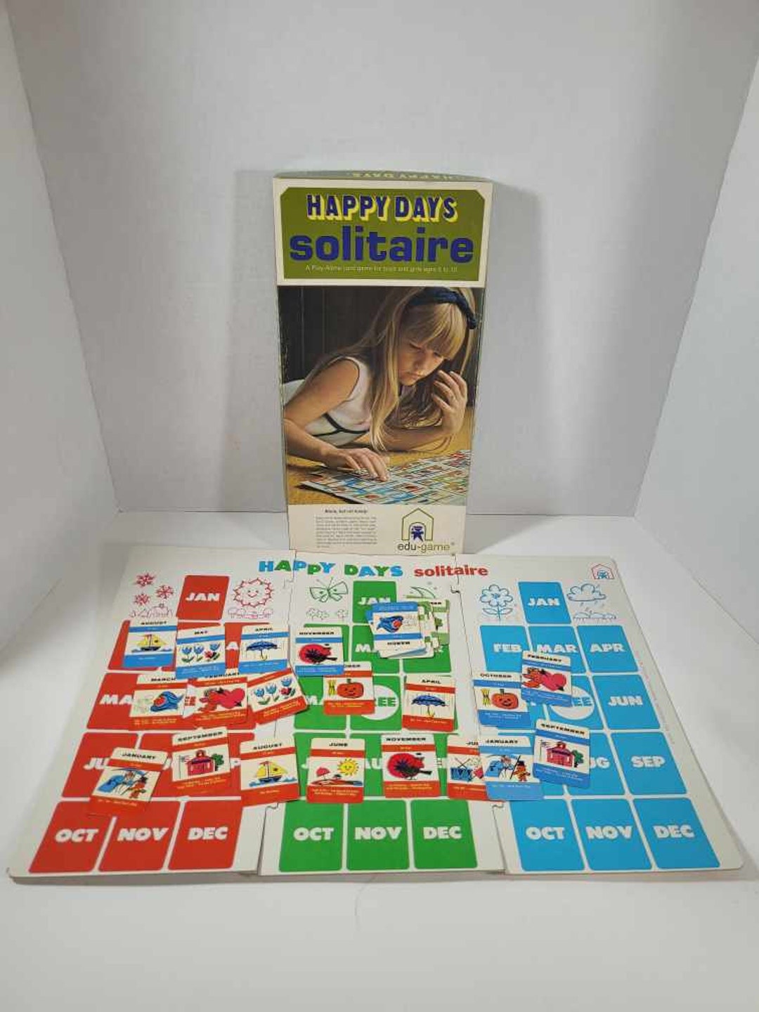 Vintage 1970 Edu-game Happy Days Solitaire: A Play-alone Card Game for ...