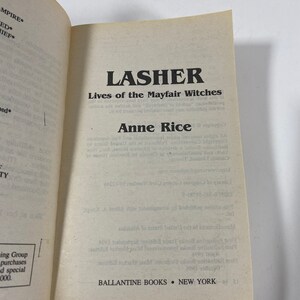Vintage 1995 Lasher-lives of the Mayfield Witches (paperback) By: Anne ...