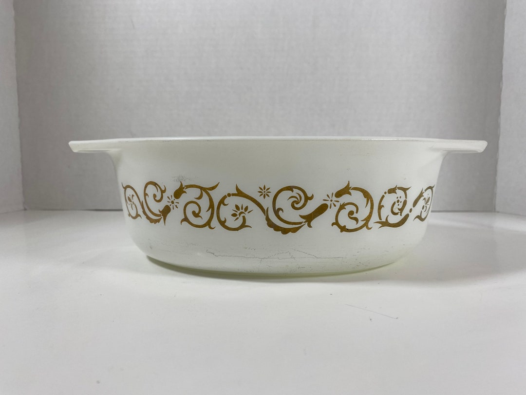 Vintage 1960’s Pyrex Empire Scroll Vines Oval Glass Baking/casserole ...