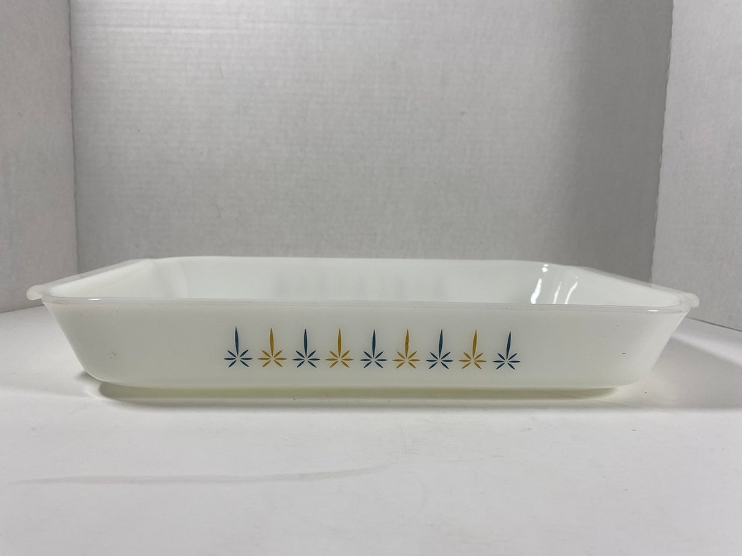 Vintage 1960s Anchor Hocking Fire King Candle Glow Rectangular ...